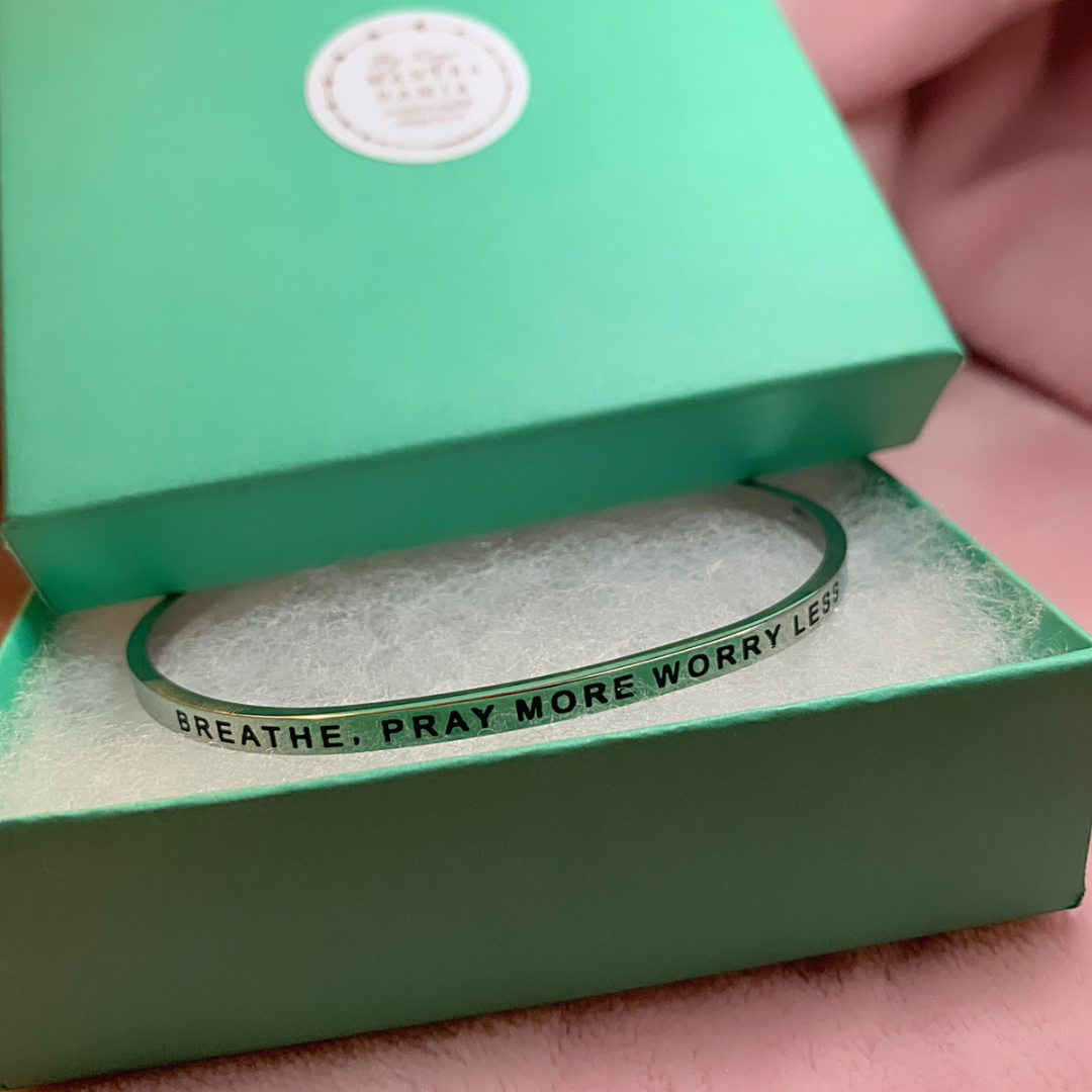 Breathe, Pray More Worry Less -Silver – mantradamiabyreyn.com
